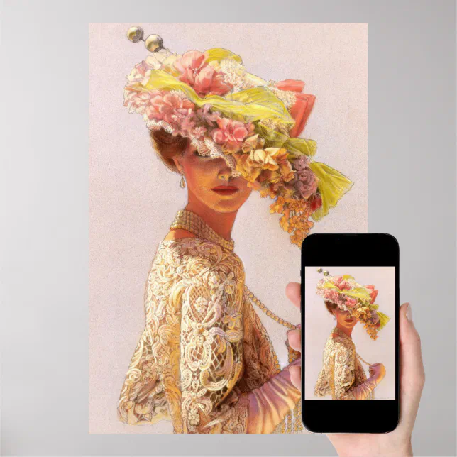 Romantic Lady Victorian Decor Poster | Zazzle