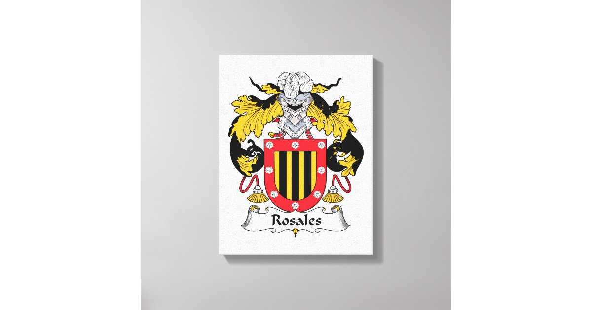 Rosales Family Crest Canvas Print | Zazzle