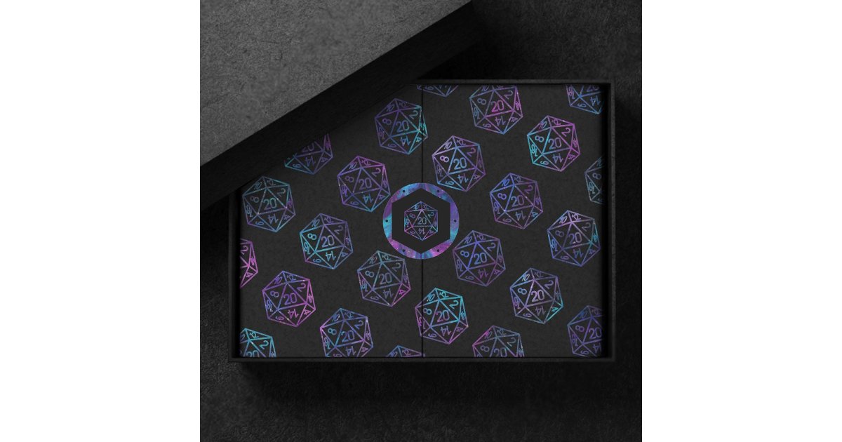 RPG Dice | Nebula Fantasy Retro Tabletop PnP Gamer Tissue Paper | Zazzle