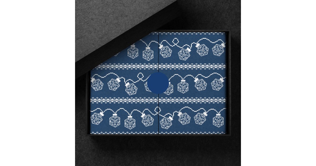 RPG Lights Blue | Fantasy Tabletop Gamer Dice Tissue Paper | Zazzle