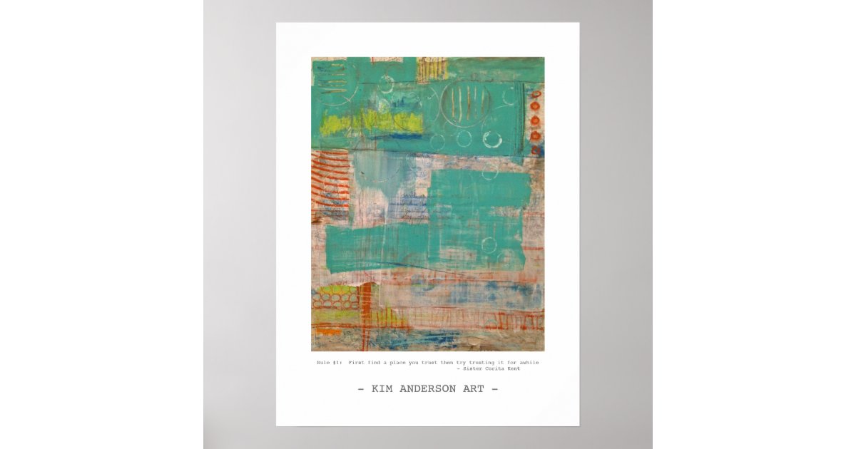 Rule # 1 abstract art poster | Zazzle