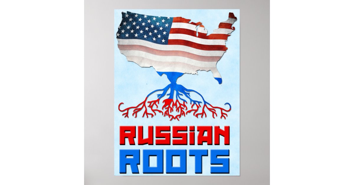 Russian American Roots Poster | Zazzle