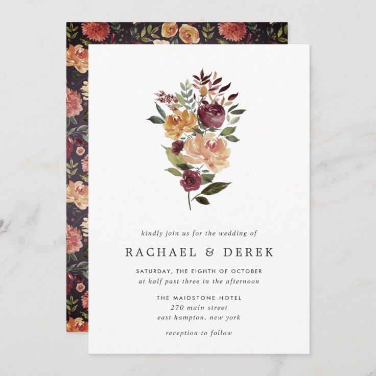 Rustic Bloom Wedding Invitation | Zazzle