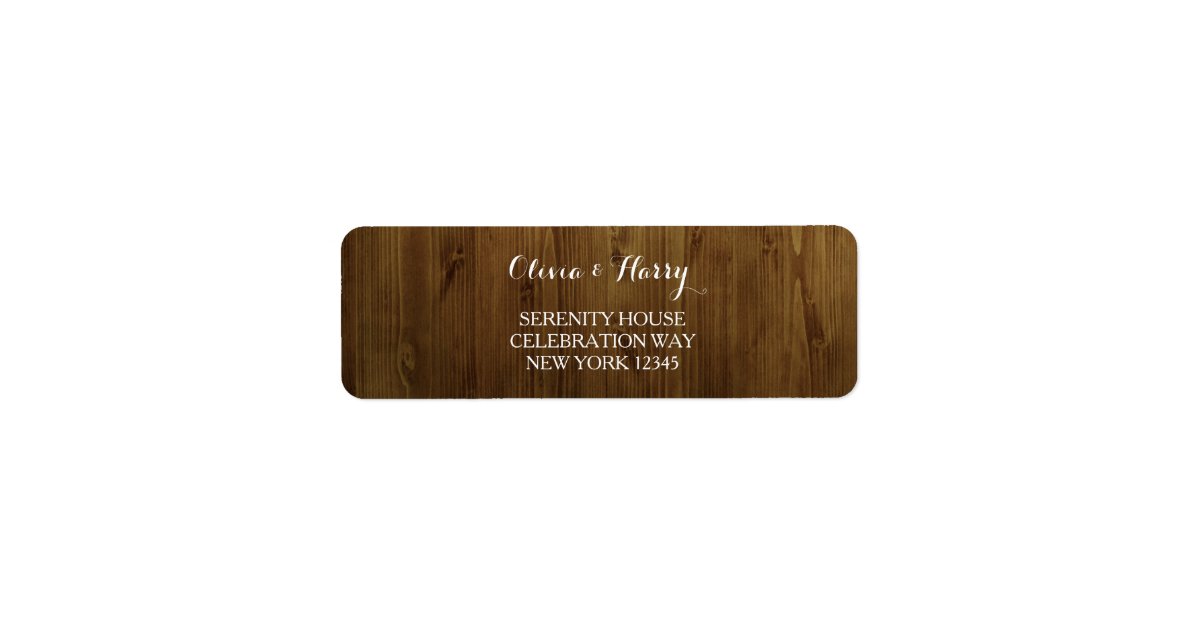 Rustic Country Wedding Return Address Labels | Zazzle