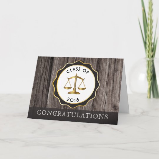 Rustic Wood Law Lawyer Graduation Congratulations Card | Zazzle.ca