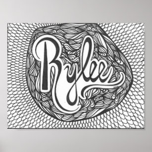 Girl Doodle Posters, Prints & Poster Printing | Zazzle CA