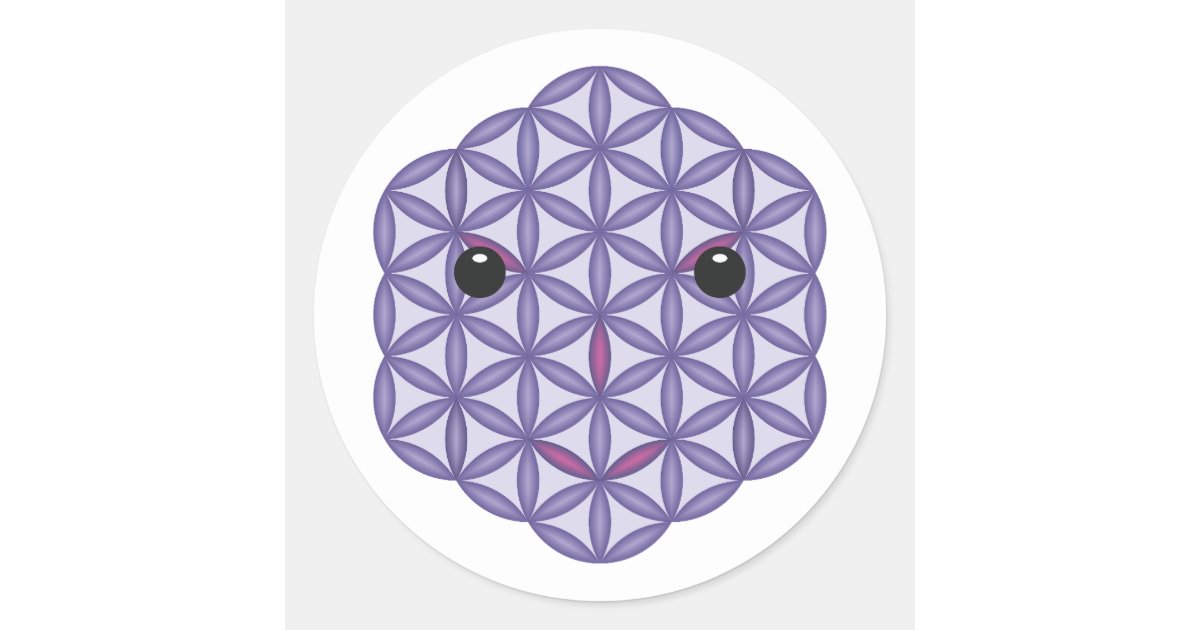 Sacred face - Arcturian, 01 Pr. Classic Round Sticker | Zazzle