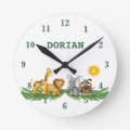 Travel Time Transportation Theme Custom Wall Clock | Zazzle