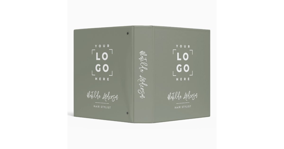 Sage green elegant modern girly price QR code Binder | Zazzle