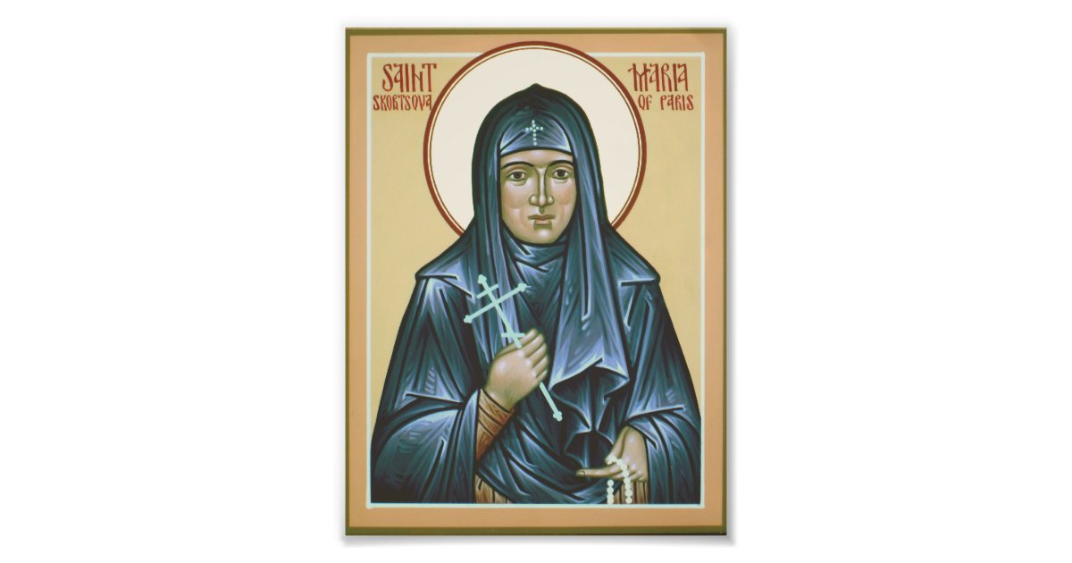 Saint Maria of Paris Icon Print | Zazzle
