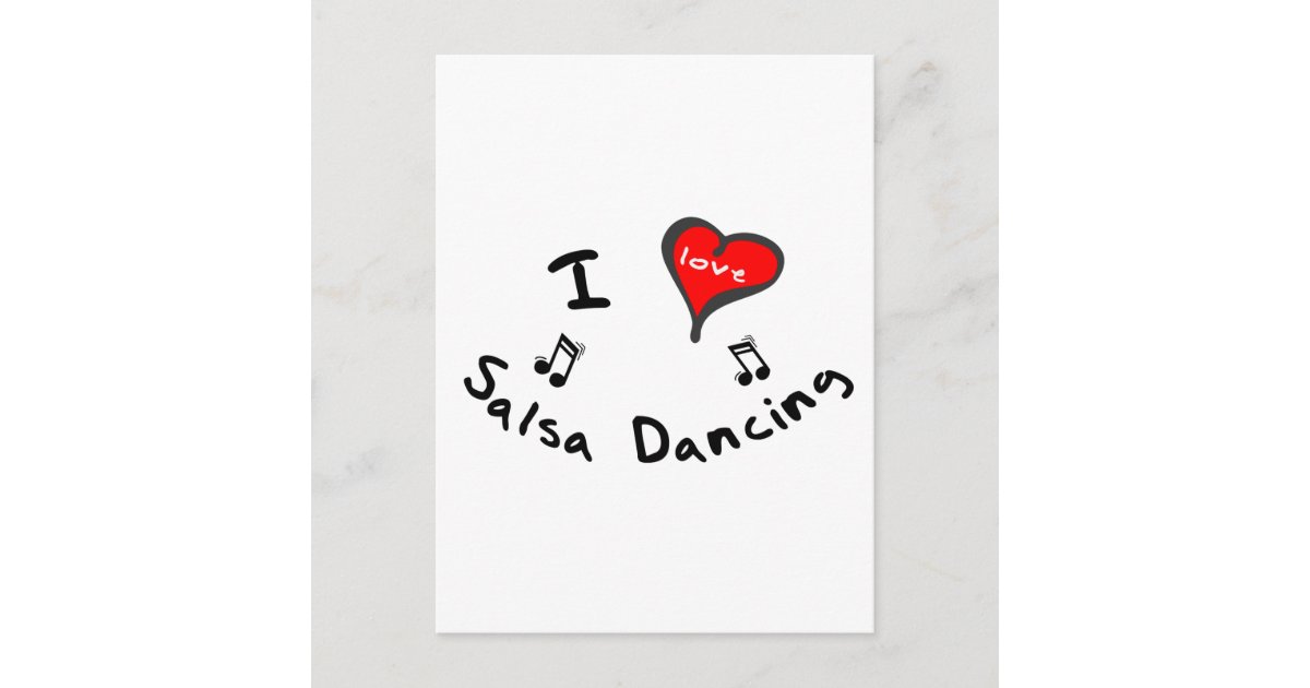 Salsa Dancing Gifts - I Heart Salsa Dancing Postcard | Zazzle