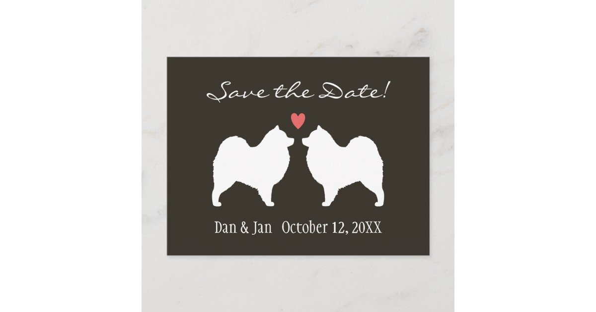 Samoyeds Wedding Save the Date Announcement Postcard | Zazzle