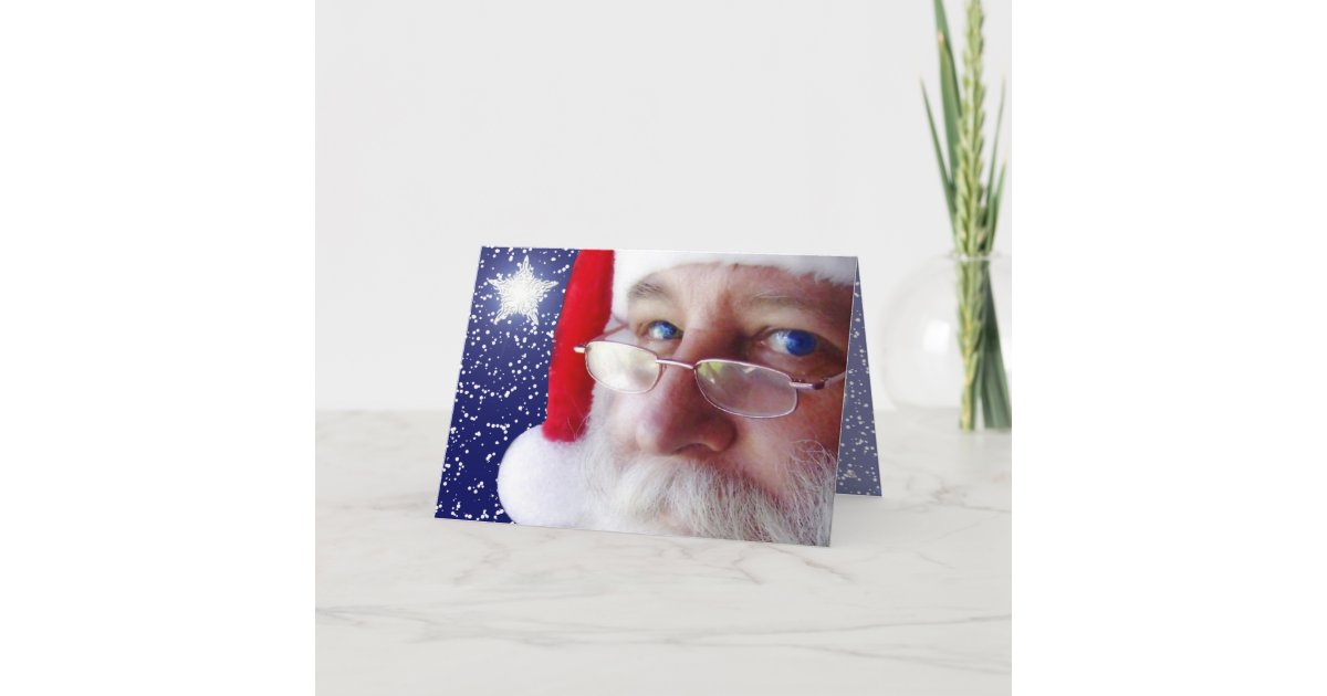 Santa Claus is Watching You Holiday Card | Zazzle