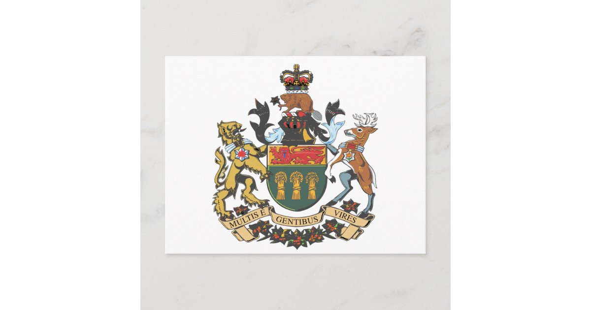 Saskatchewan (Canada) Coat of Arms Postcard | Zazzle
