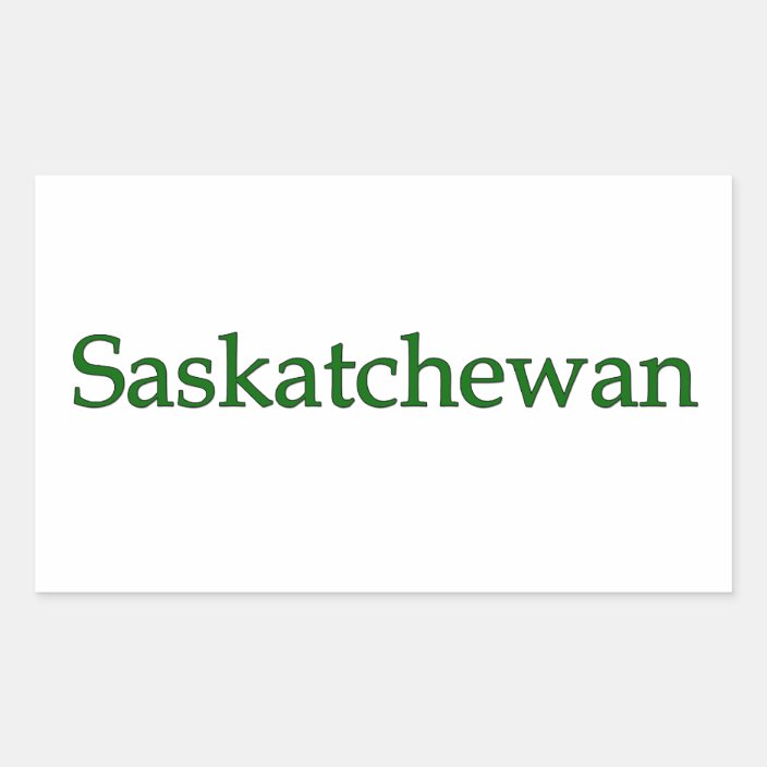 Saskatchewan Canada (text logo) Sticker | Zazzle.ca