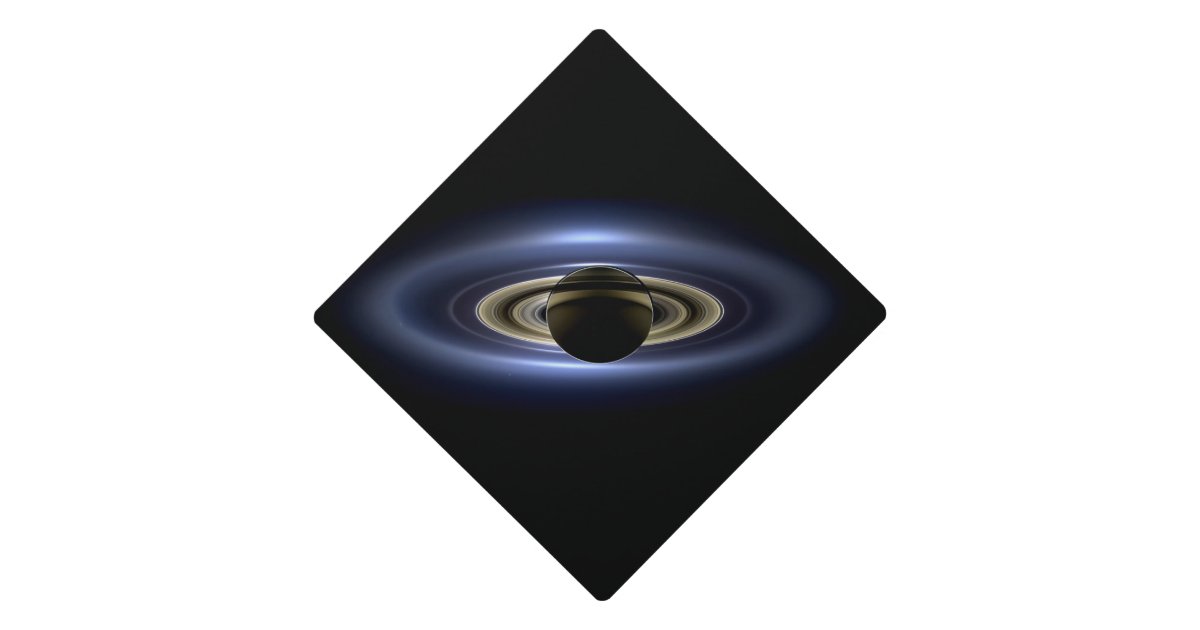 Saturn Eclipsed the Sun from Cassini Orbiter Graduation Cap Topper | Zazzle