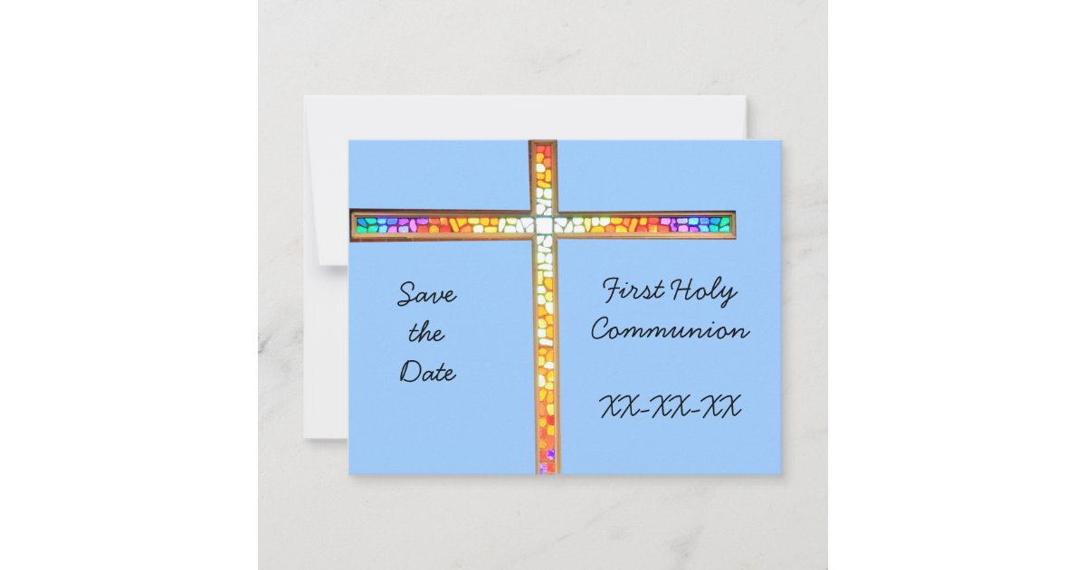 Save the Date - First Holy Communion (boy)- invite | Zazzle