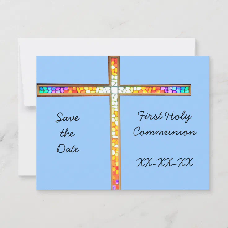 Save the Date - First Holy Communion (boy)- invite | Zazzle