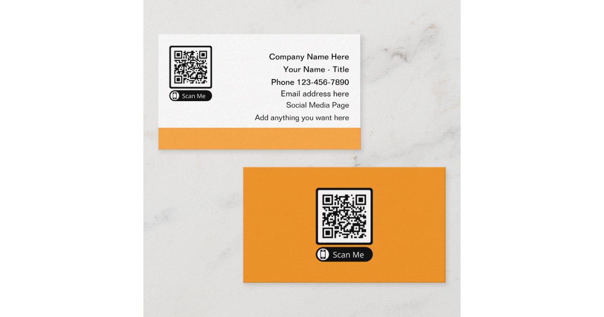 Scannable QR Code Promotional Business Cards | Zazzle