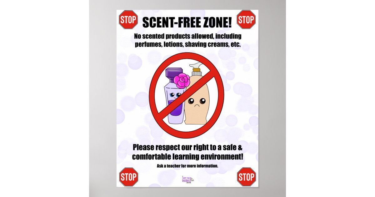 Scent-free Allergy Poster | Zazzle