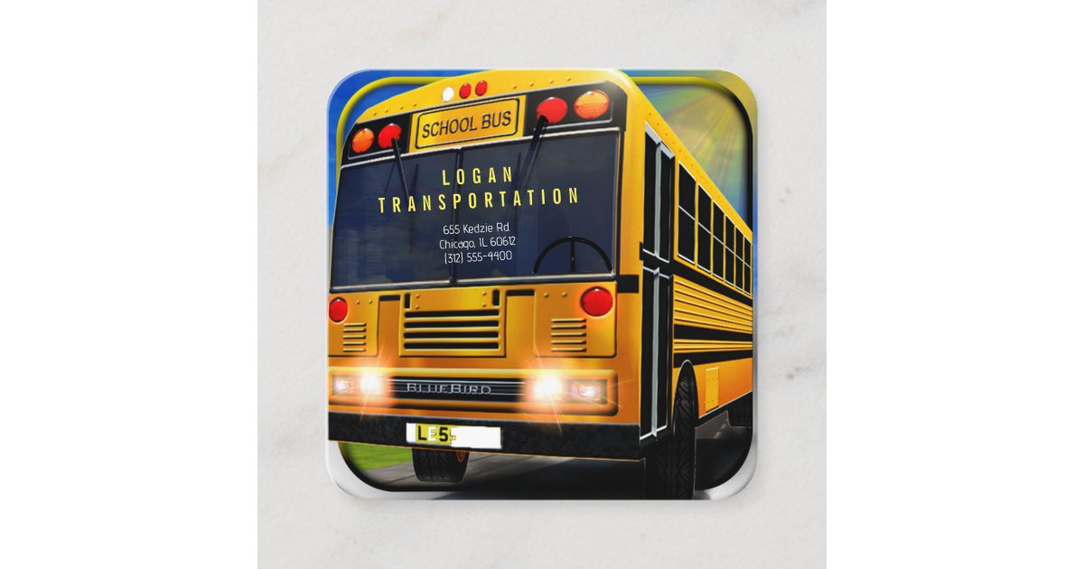 school bus company business card | Zazzle