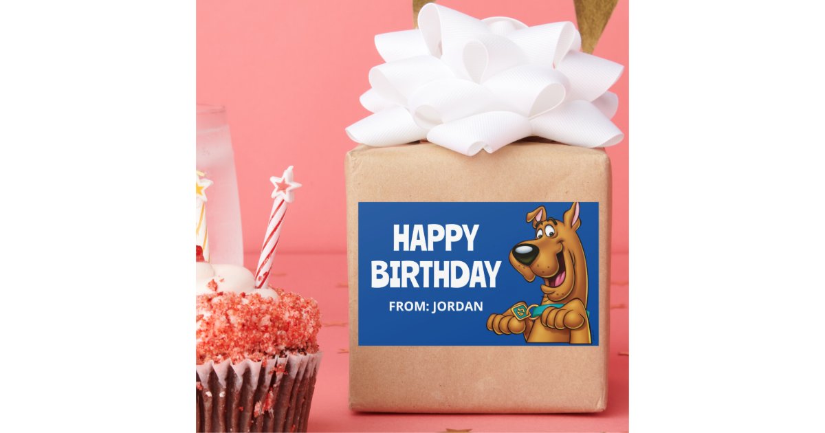 Scooby-Doo Paws Up | Happy Birthday Sticker | Zazzle
