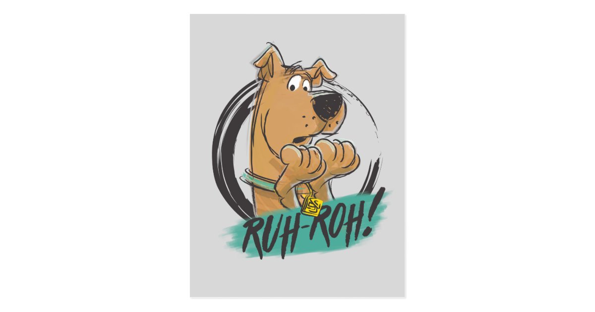 Scooby-Doo "Ruh Roh!" Marker Sketch Postcard | Zazzle.ca