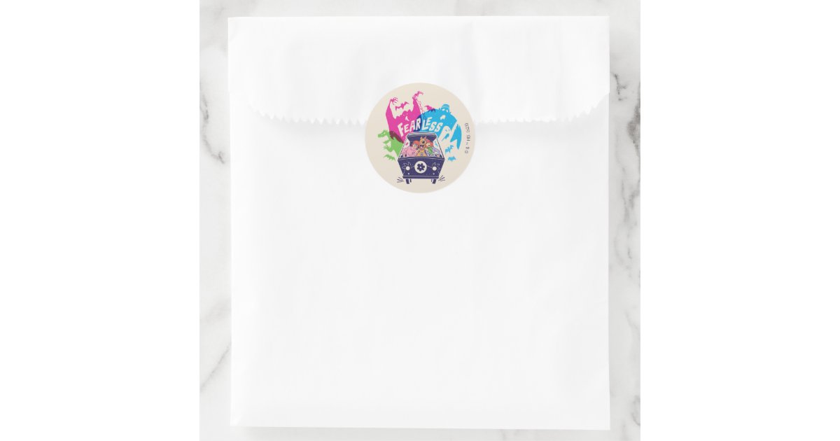Scooby-Doo | The Fearless Mystery Machine Classic Round Sticker | Zazzle