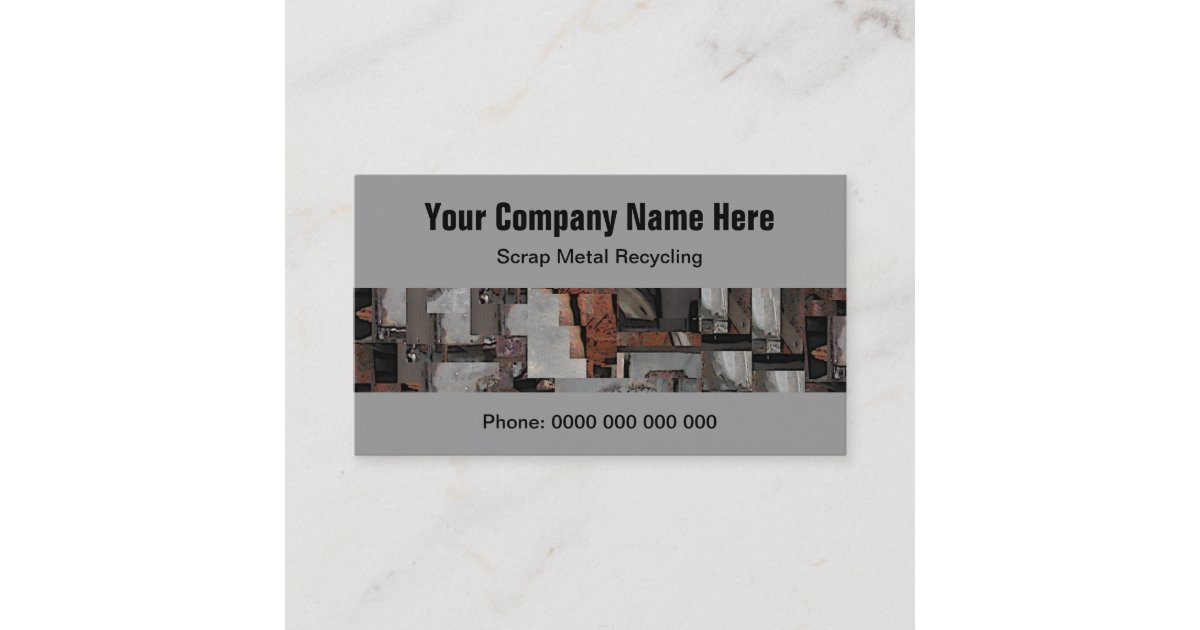 Scrap Metal Recycling Business Cards | Zazzle