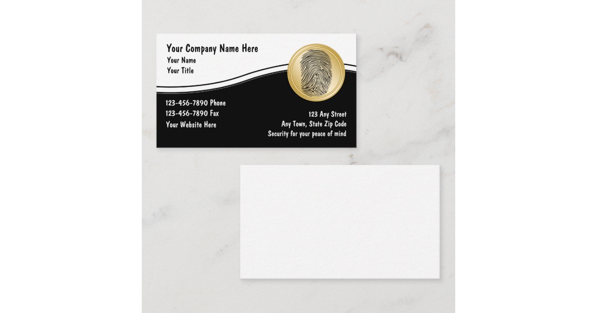 Security Business Cards | Zazzle