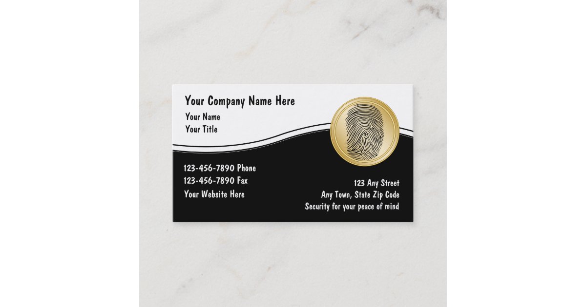 Security Business Cards | Zazzle