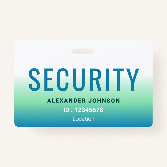 Security Employee Identification Simple Modern ID Badge | Zazzle.ca