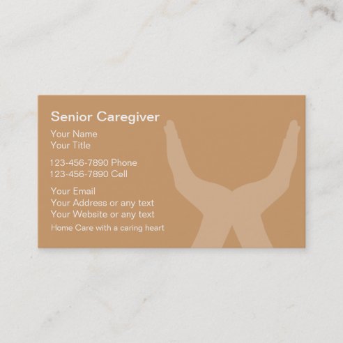 Senior Care Business Cards & Profile Cards | Zazzle CA