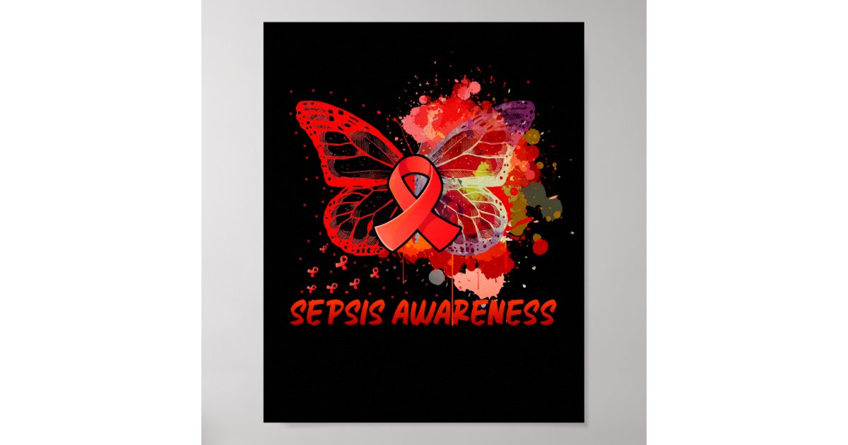 Sepsis Awareness Butterfly Poster | Zazzle