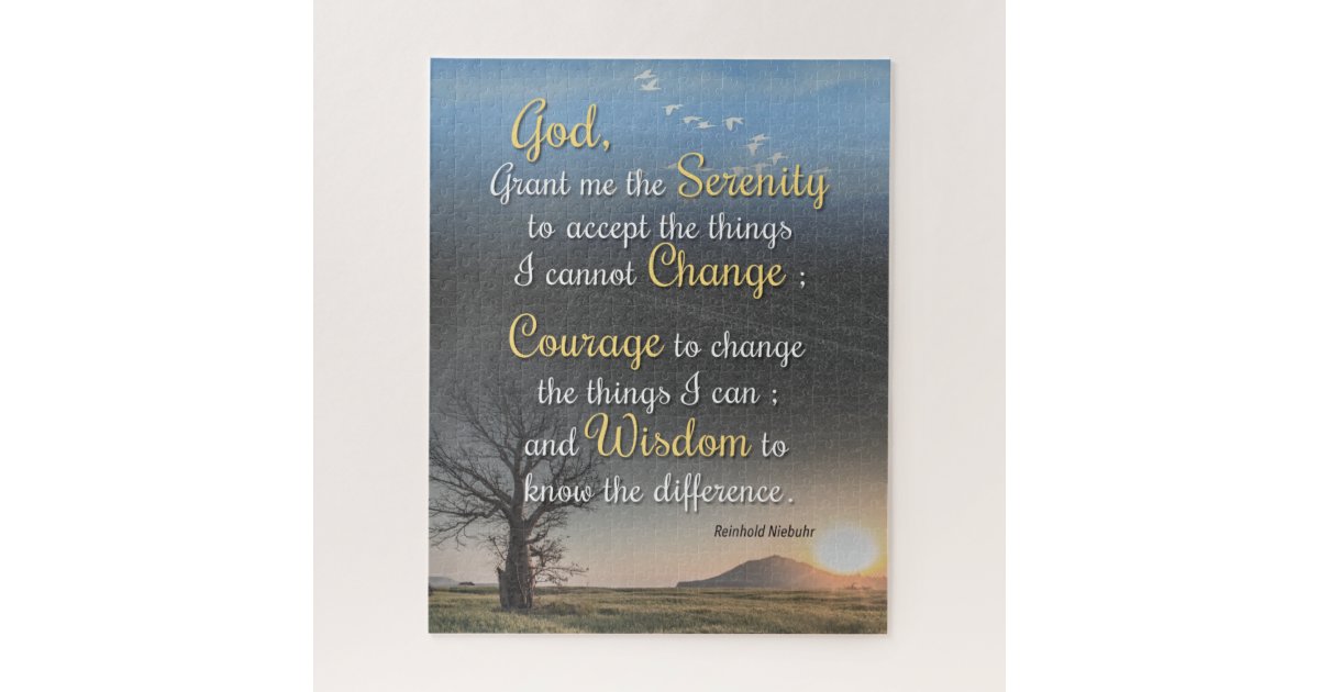 Serenity, Courage and Wisdom Jigsaw Puzzle | Zazzle