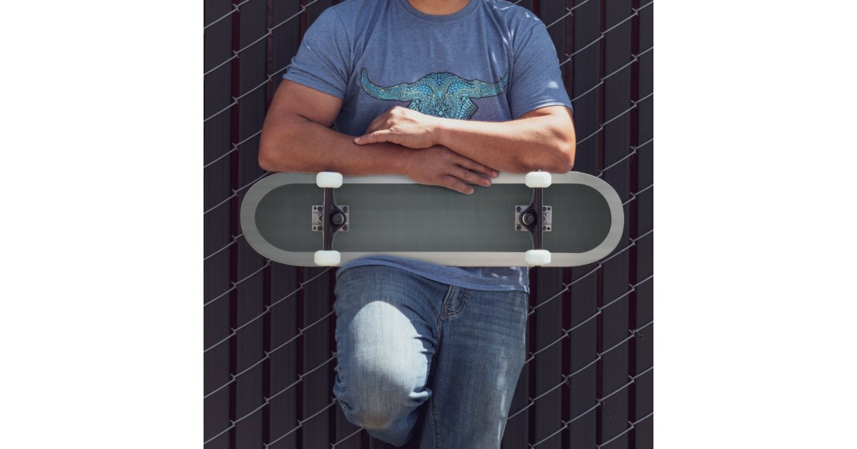 Shaded Metal Shiny Trim Skateboard | Zazzle