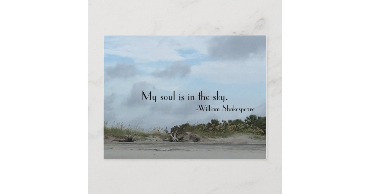Shakespeare Quote Beach Scene Postcard | Zazzle