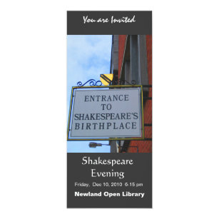 William Shakespeare Invitations & Announcements | Zazzle CA