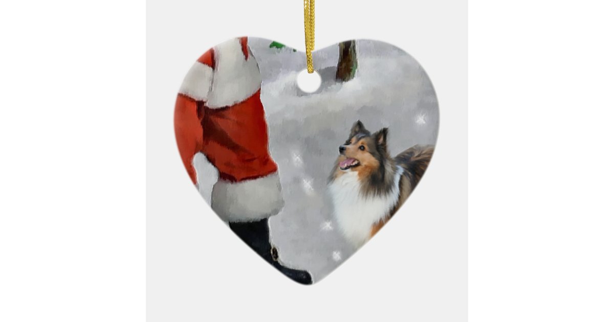 Shetland Sheepdog Sheltie Christmas Gifts Ceramic Ornament | Zazzle