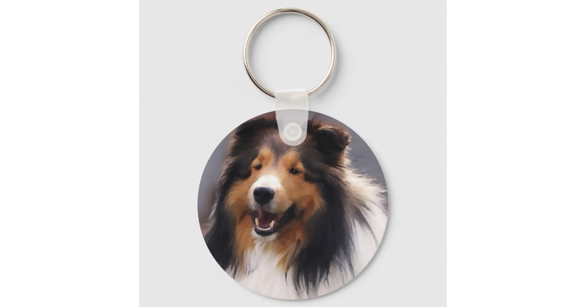 Shetland Sheepdog Sheltie Gifts Keychain | Zazzle