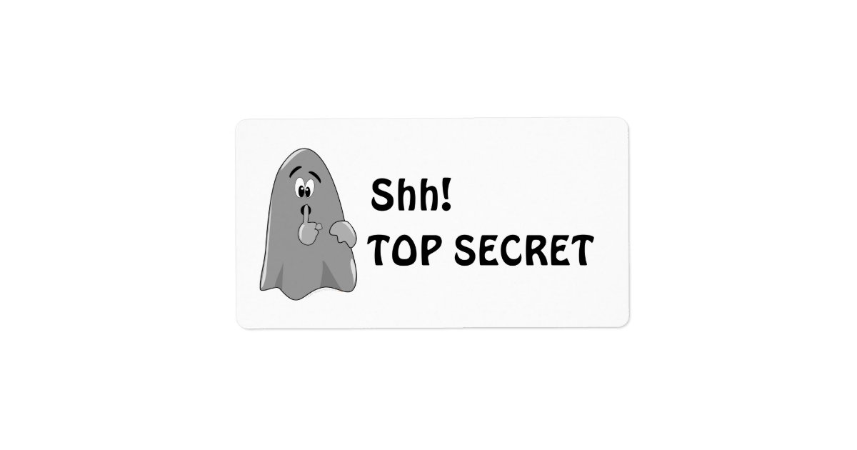 Shh Cartoon Ghost Top Secret Halloween | Zazzle