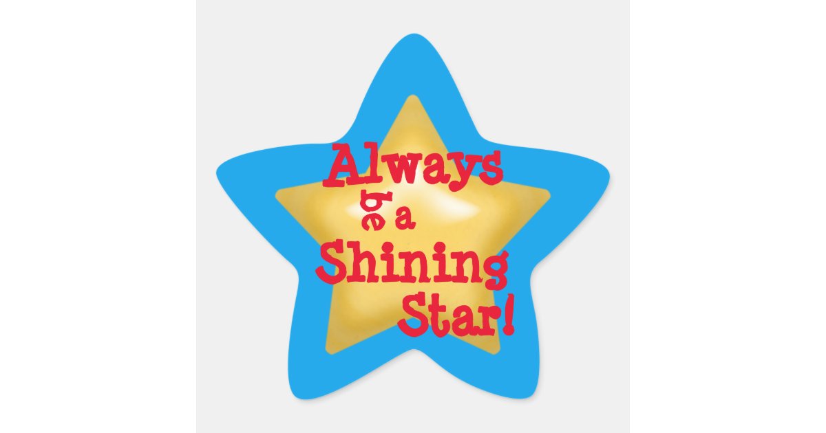 Shining Star Star Sticker | Zazzle