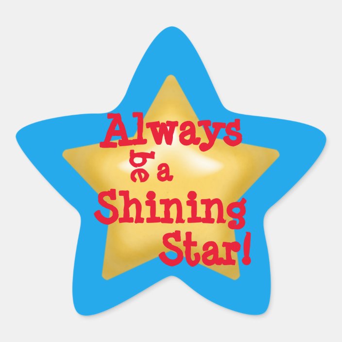 Shining Star Star Sticker | Zazzle