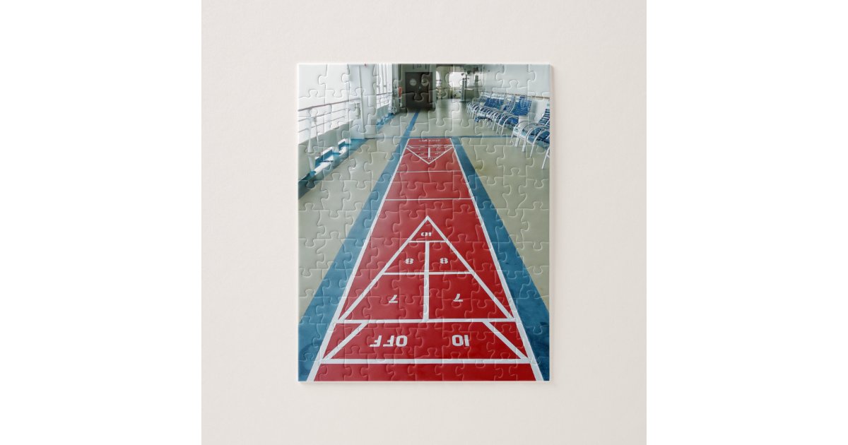 Shuffleboard on Board Jigsaw Puzzle | Zazzle