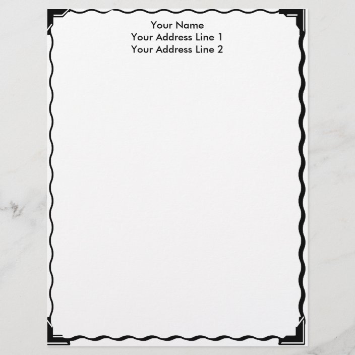 Simple Border Custom Letterhead | Zazzle.ca