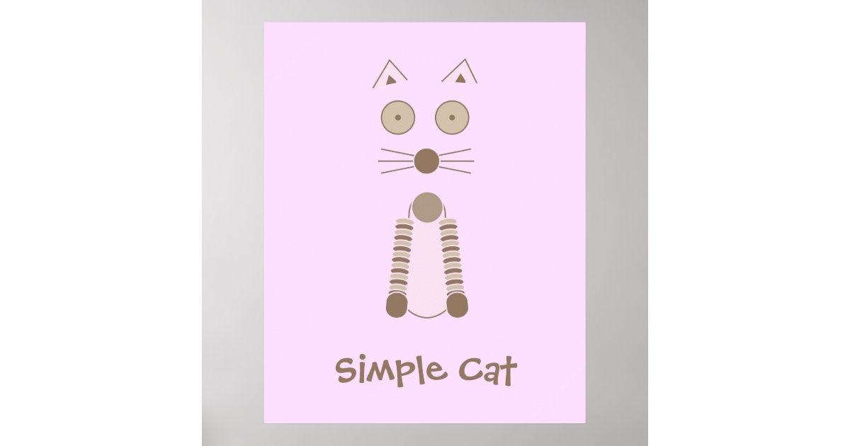 Simple Cat Poster | Zazzle