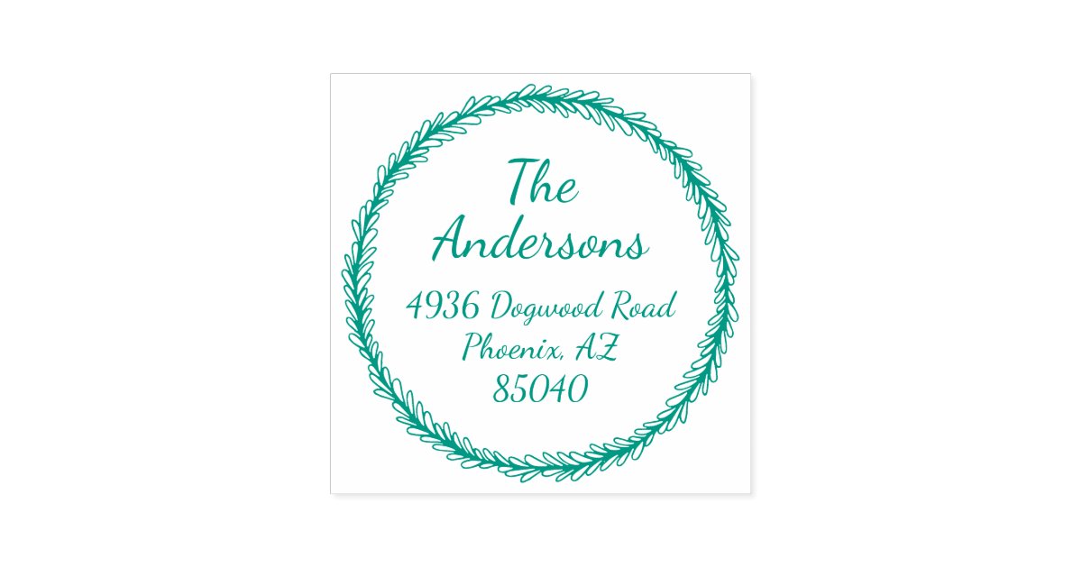 Simple Custom Family Round Return Address Stamp | Zazzle