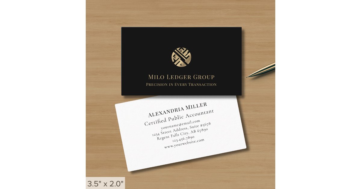 Simple Elegant Accounting Firm CPA Business Card | Zazzle