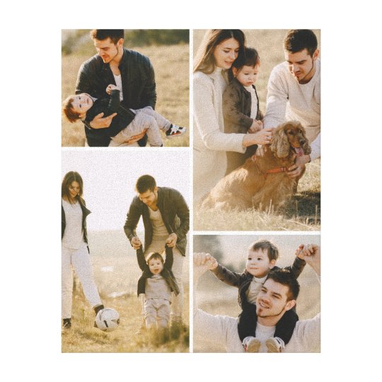 Simple Four Photo Collage Canvas Print | Zazzle.ca