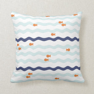 Fish Pattern Pillows & Cushions | Zazzle CA